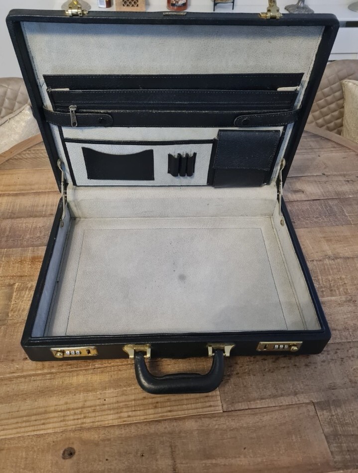 Original/Vintage Ferrari 1980s Black Leather Briefcase Rare | eBay