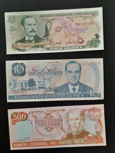 COSTA RICA - 3 UNCIRCILATED COSTA RICAN PAPER MONEY / BANKNOTES | eBay