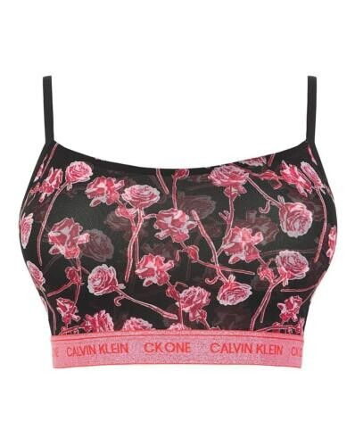 Calvin Klein CK One Glitter Mesh Unlined Bralette Bra Women's Size ...