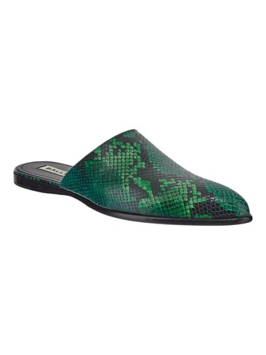 Bally Gyssel 6304145 Men's Multideepemerald Snake Print Leather Mules ...