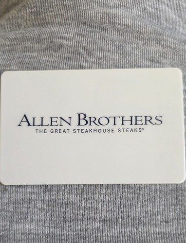 ALLEN BROTHERS steakhouse $300 Gift Card | eBay