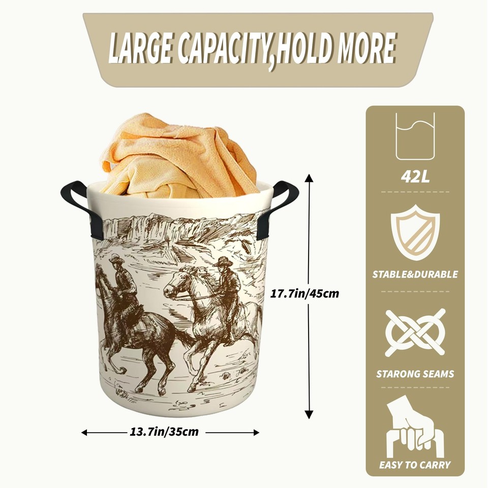 Western Cowboy Laundry Basket Gifts for Boys, Boys' Room Decor Baby ...