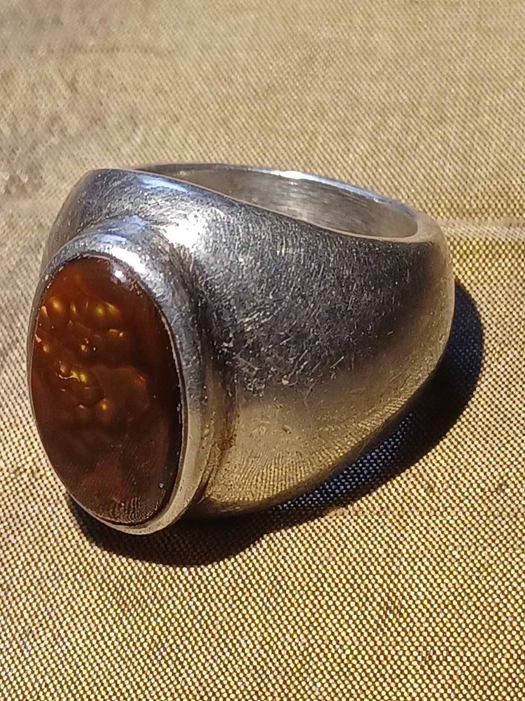 Sterling Silver Fire Agate Ring by Mallory ??? / 26.5… - Gem
