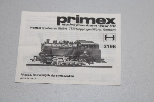 Märklin Primex Operating 3196 Steam Locomotive Series 81 0181 Ju Gauge ...