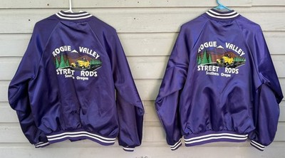2 VTG 80s Hot Rod Car Club Satin Bomber Jackets Rogue Valley Street ...
