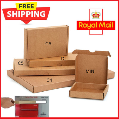 ROYAL MAIL PIP LARGE LETTER CARDBOARD POSTAL BOXES BROWN DL C4 C5 C6 C7 ...