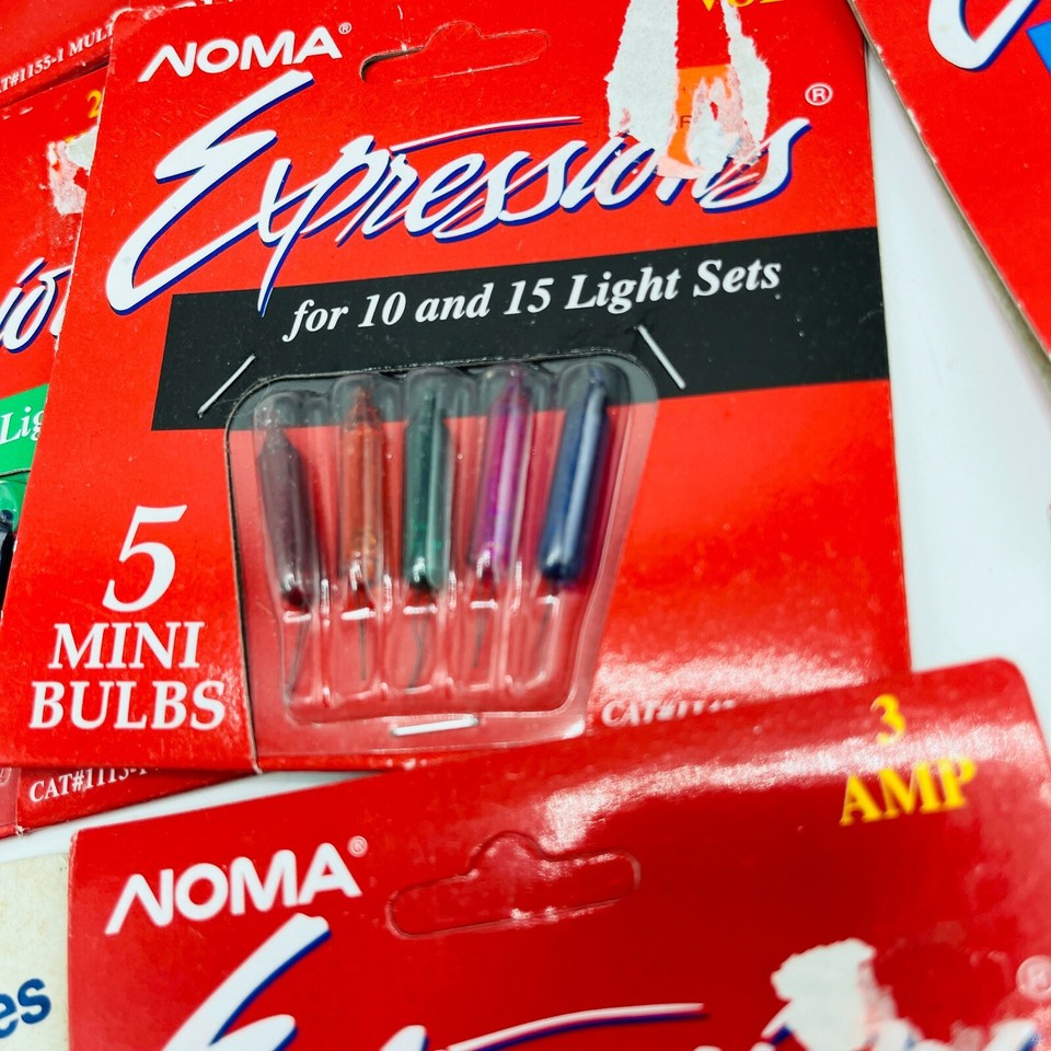 10 Packages Vintage Mini Bulbs & Mini Fuses String Lights Christmas ...