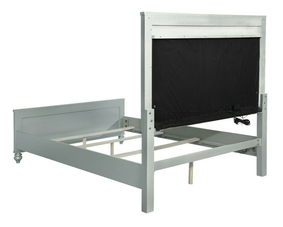 Coaster Gunnison 223211Q Queen Size Platform Bed Frame Upholstered LED ...
