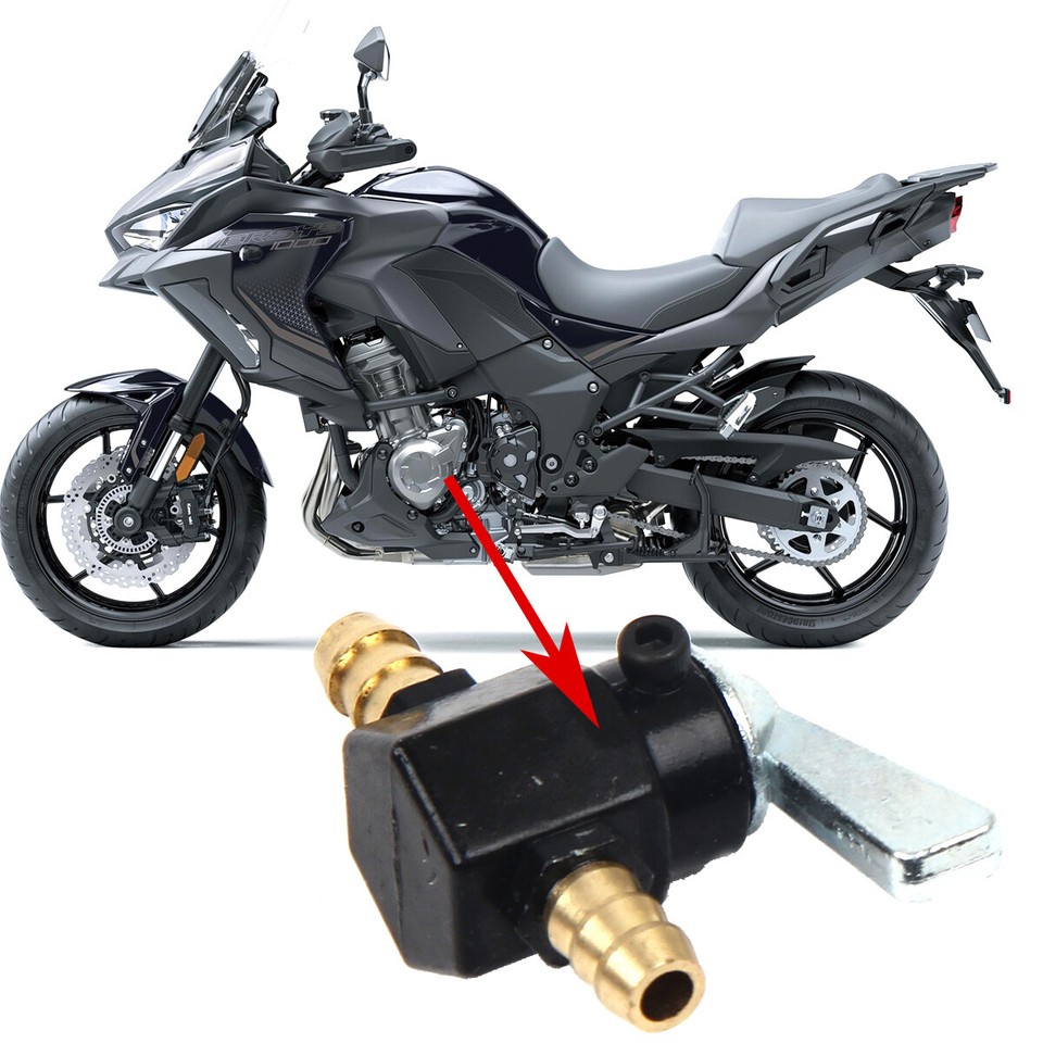 Motorcycle Inline Petrol On-Off Fuel Tap Gas Petrol Valve Petcock 8mm ...