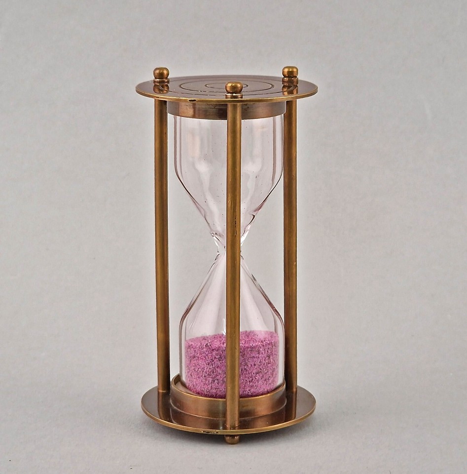 9977816-d Holz- Messing Sanduhr Antikstil 10x5cm | eBay