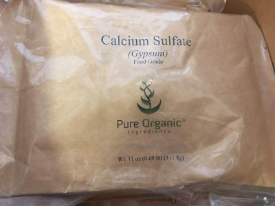 Calcium Sulfare (Gypsum) Food Grade, Organic 11 oz, 0.69Ib. Home Brew ...