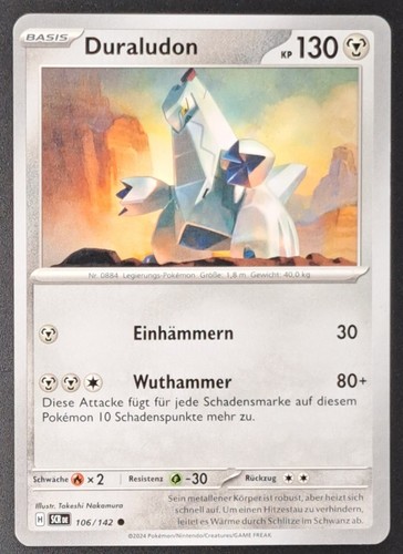 Tarjeta Pokemon Duraludon 106/142 Common - Stellarkrone SCR - TCG carta ...