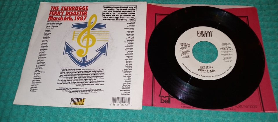 "Let It Be" Ferry Aid,1987, record #p r o - 5147 | eBay