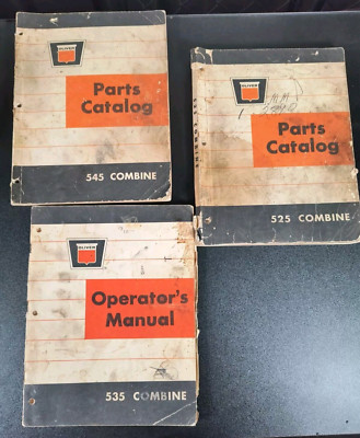 1960s Oliver Tractor Co 525 535 545 Combine Operators Manual Parts List ...