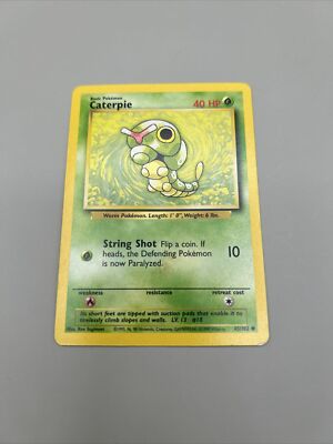 CATERPIE - Base Set - 45/102 - Common - Pokemon Card - Unlimited ...