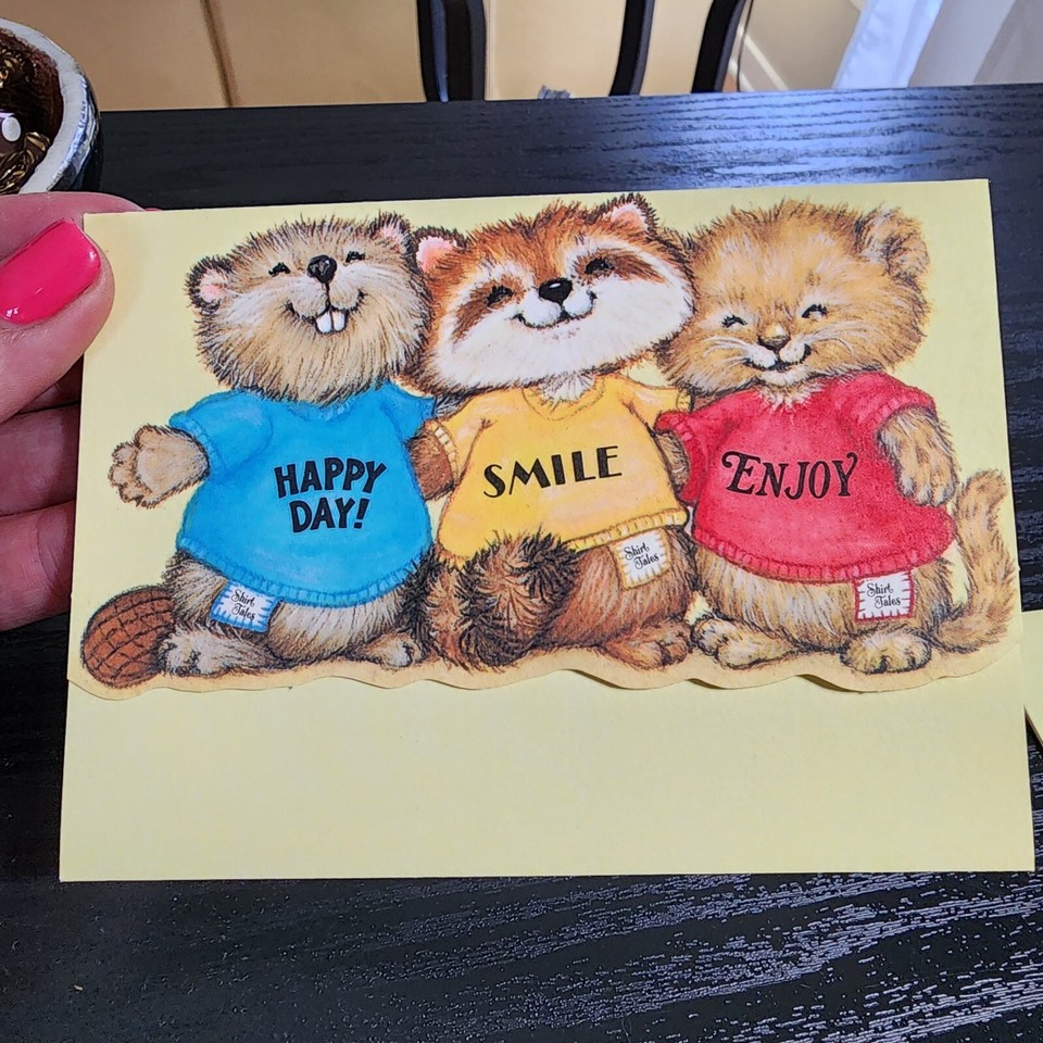 Set Of 8 New Vintage 1980s 1982 Shirt tales Hallmark Cards postlets ...