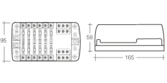 Narva 12V 12 Way Fuse Box Car Caravan Accessories Marine Pt.54450BL 4WD ...