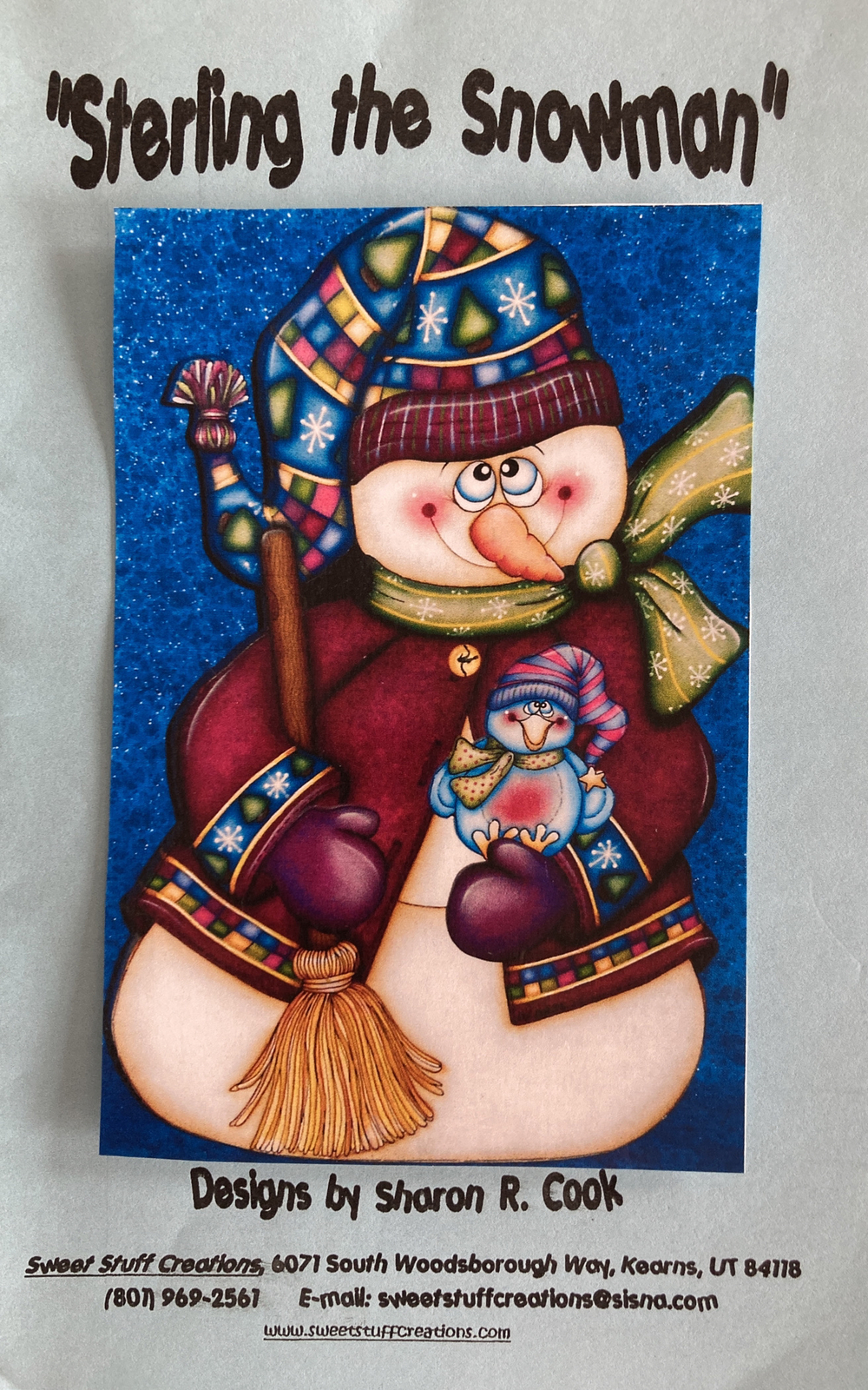 Vintage Tole Pattern Packet: Sterling the Snowman by Sharon R. Cook | eBay