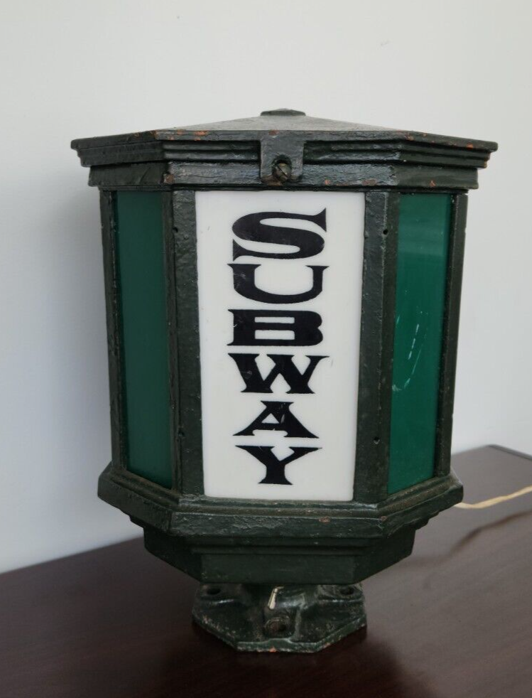 NYC Transit Subway Lamp Cast Iron MTA Light Post New York City BMT ...