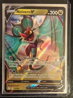 Pokemon TCG Noivern V 117/203 Ultra Rare Holo Pokemon Evolving Skies NM ...