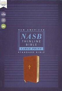 NASB Large-Print Thinline Bible, Red Letter Edition---soft leather-look ...