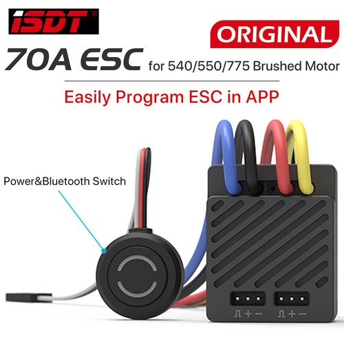 ISDT ESC70 70A ESC Adjustable BEC for 1/8 1/10 RC Car 540/550/775 ...