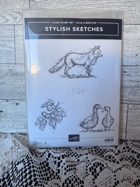 Stampin' Up! STYLISH SKETCHES Rubber Cling Stamps for Cardmaking Fox ...