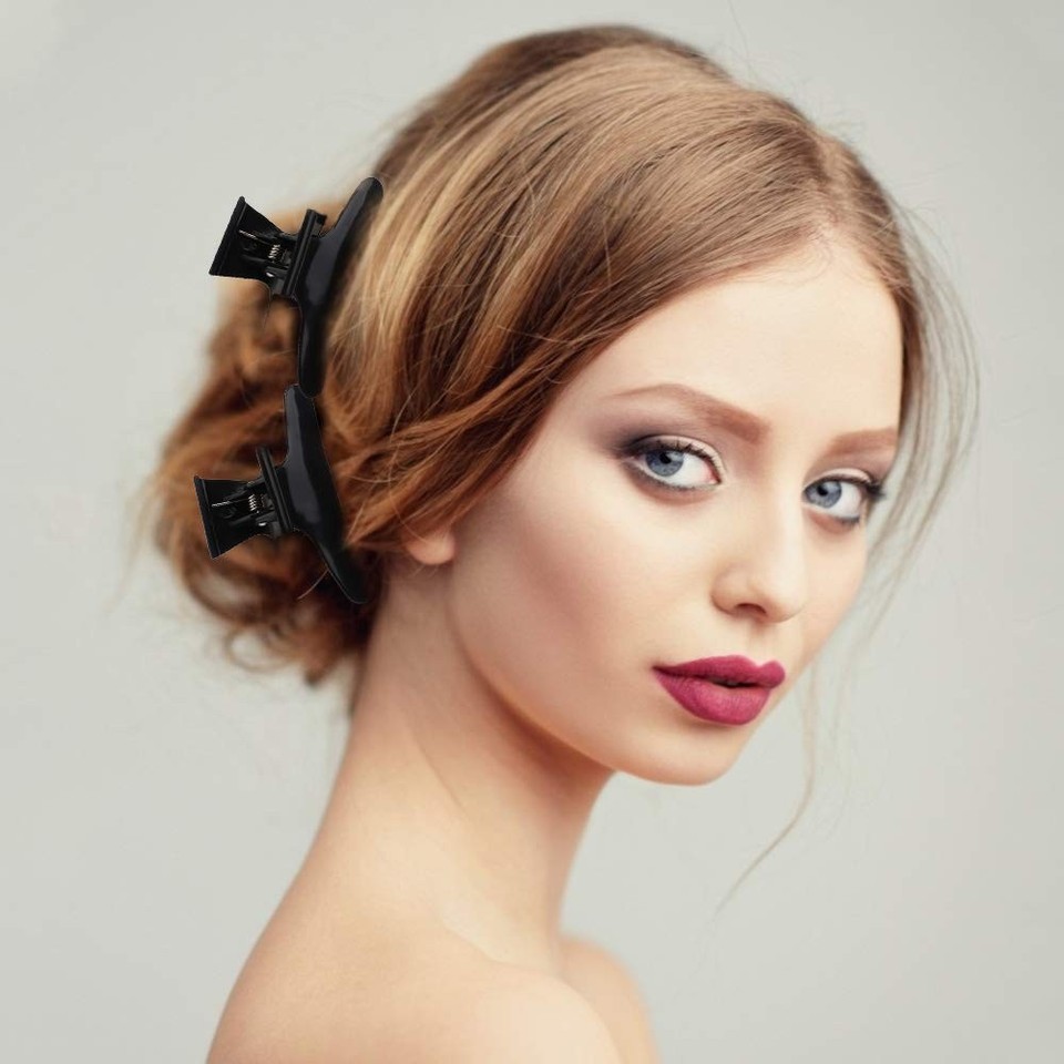 Hair Clips for Styling Sectioning Black Butterfly Hair Clips Clamps ...