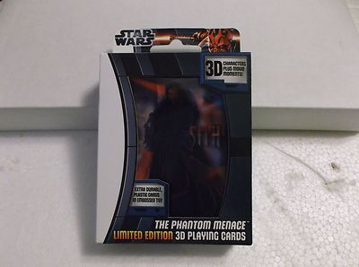 Star Wars The Phantom Menace Limited ed. 3d Playing Cards 757951176901 ...