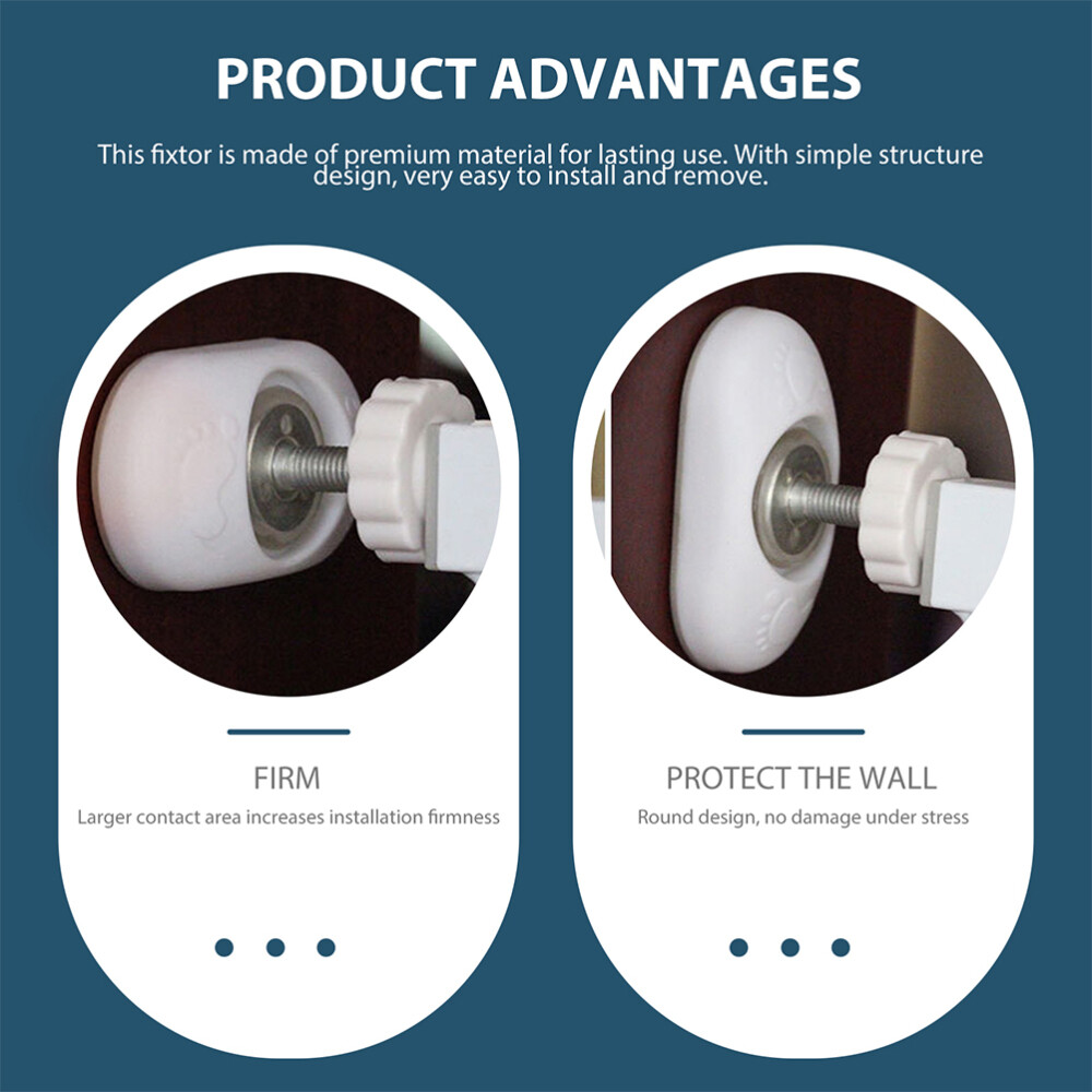 4 Pcs Protective Grating Wall Fixing Device Plastic Child Safety Gate ...