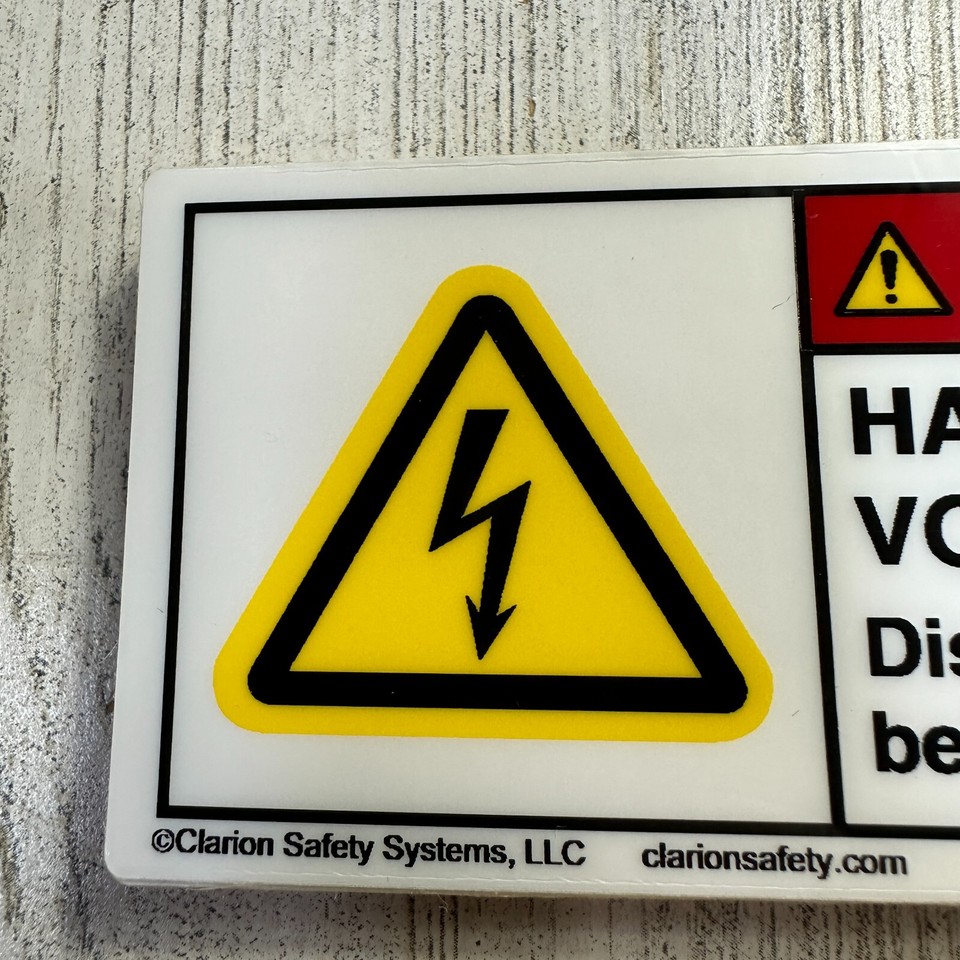 (5) Danger High Voltage Sticker Decal Label Electrical Safety 2x4 ...