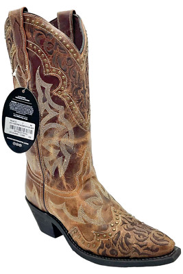 Laredo Women's Braylynn Leather Pull-On Boots Lt Brown | eBay