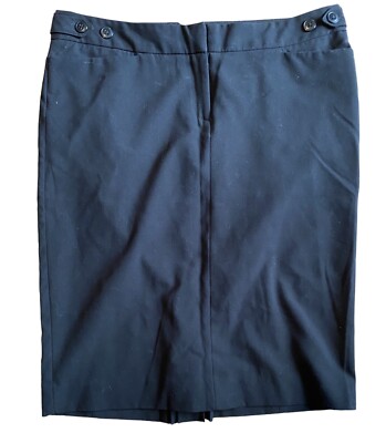 Norma Kamali Black Work Office Skirt Size 6 BLACK knee Length | eBay