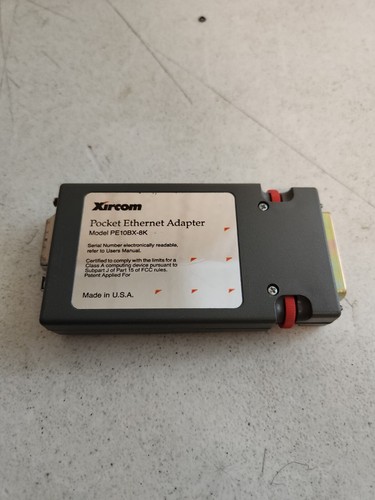 XIRCOM POCKET ETHERNET ADAPTER MODEL PE10BX-8K | eBay