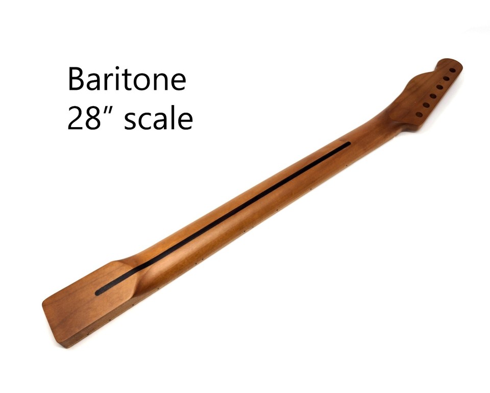 Brio Baritone Conversion Neck for T-Style – 28" Scale Length, 22 Frets ...