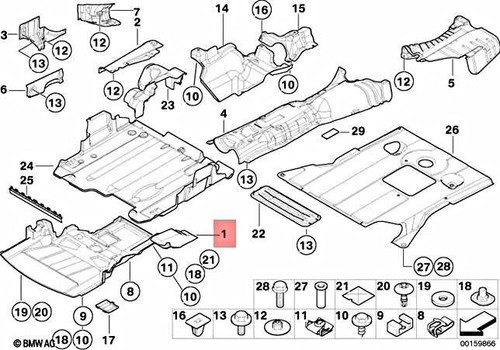 Genuine BMW E46 Cabrio Compact Coupe Sedan Undercar Shield OEM ...