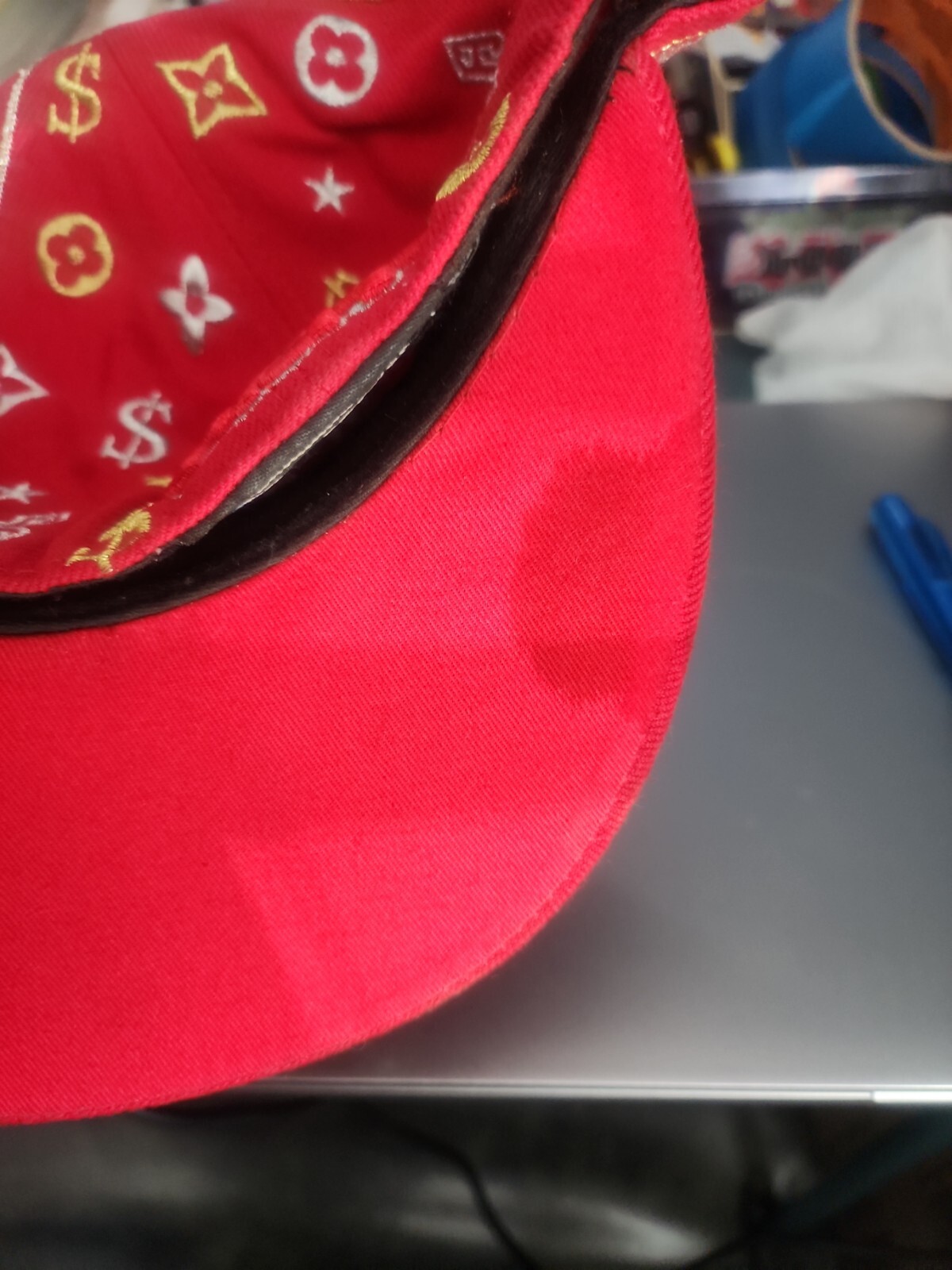 Hood Rich red k & B ethos fitted hat medium acrylic c… - Gem