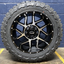 20x10 Vision Sliver Black Wheels 33" MT Wheels Rims Tires 5x5.5 Dodge ...