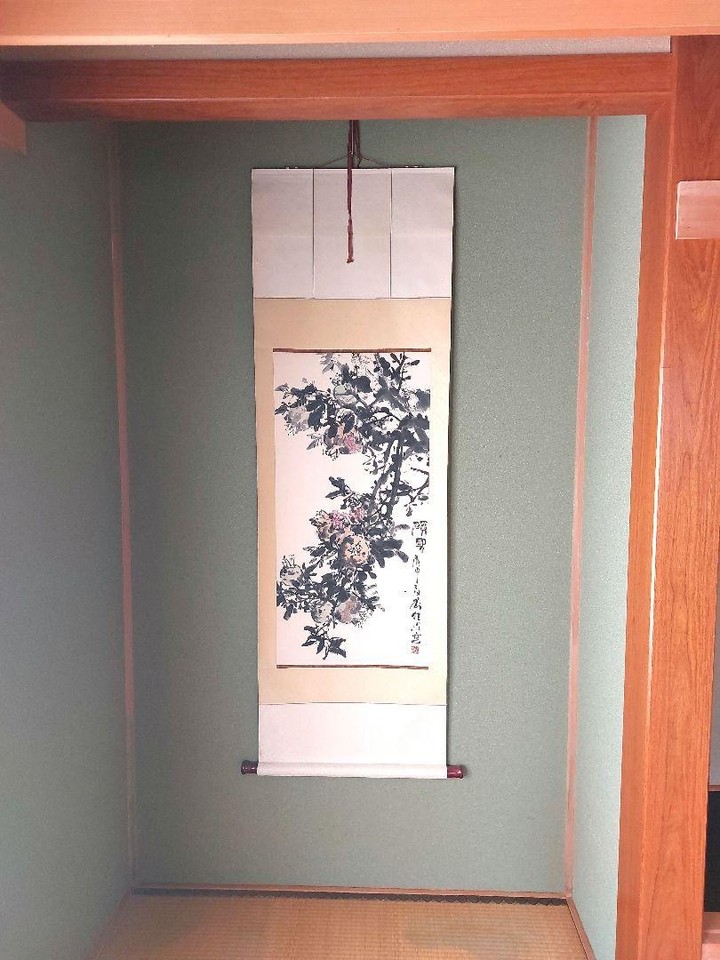 [Price reduction] Hanging scroll, ink painting, lucky charm, good luck ...