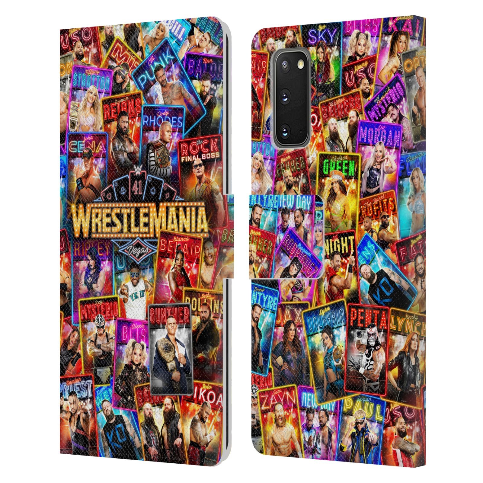 OFFICIAL WWE WRESTLEMANIA 41 LEATHER BOOK WALLET CASE COVER FOR SAMSUNG ...