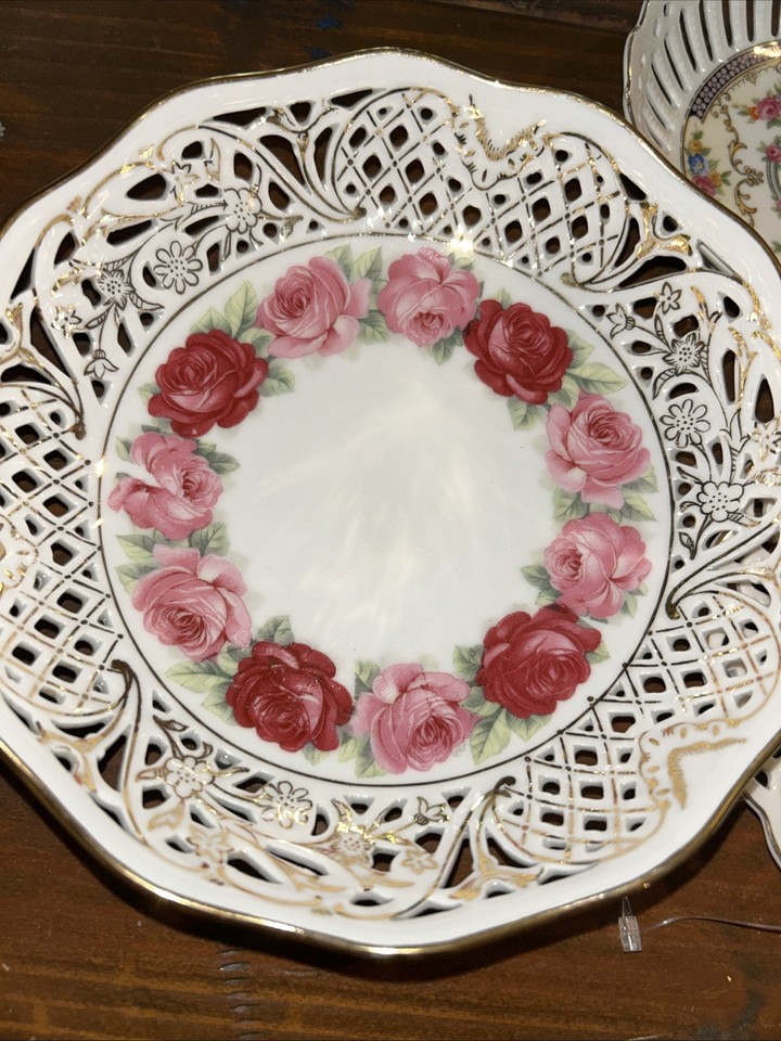 Vintage Schumann Arzberg Germany Set of 3 Reticulate Porcelain Dishes ...