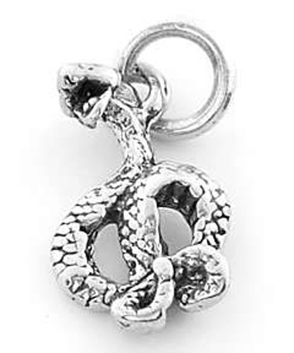 Sterling Silver Small Cobra Snake Charm or Pendant | eBay