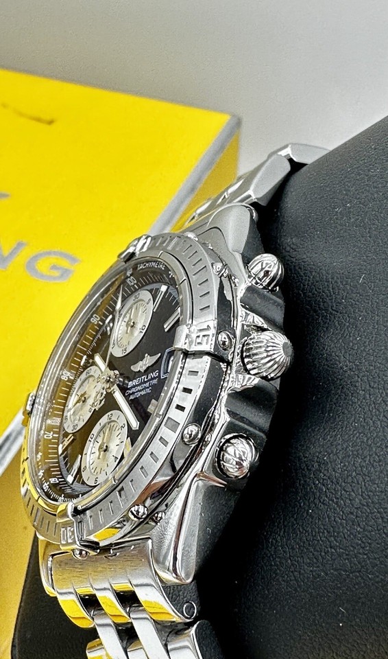 BREITLING Chronomat A13352 Chronograph 39mm Swiss Automatic Black Dial ...