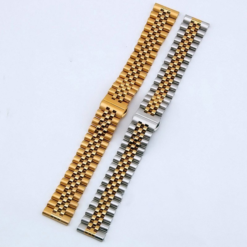 12-24mm Solid Stainless Steel Watch Strap Band Jubilee Watch Band Wrist ...