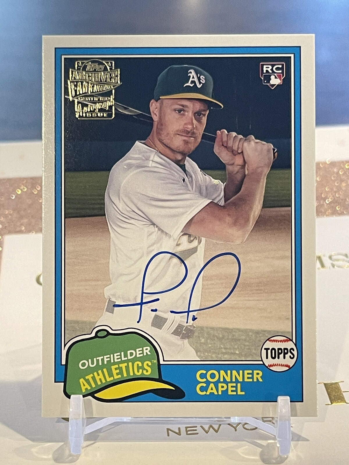 2023 Topps Archives #81FF-CC Conner Capel Rookie Auto RC Athletics | eBay
