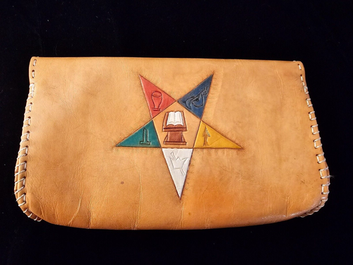 Vintage Masonic Order of the Eastern Star OES leather clutch purse | eBay