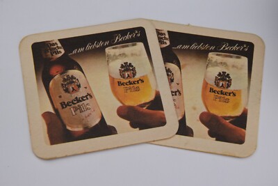 OKTOBERFEST DAS FRISCHE PREMIUM PILS BECKER'S GERMAN BEER MUG COASTER ...