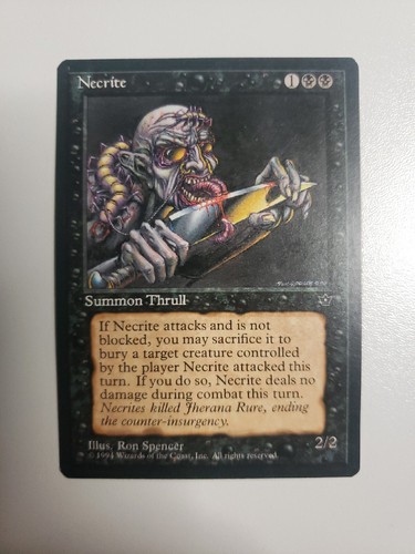 MTG Necrite Fallen Empires Version A Magic the Gathering Black Creature ...