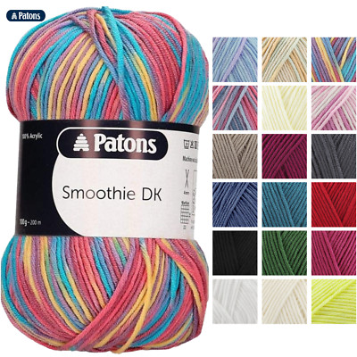 Patons Smoothie DK Double Knit Wool 100g - Knitting Yarn - All Colours ...