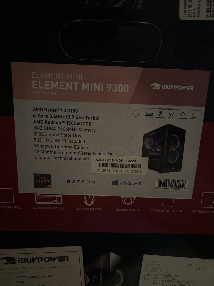Element Mini 9300 Ibuypower Gaming Desktop Giyu Tomioka Demon Slayer Pc ...